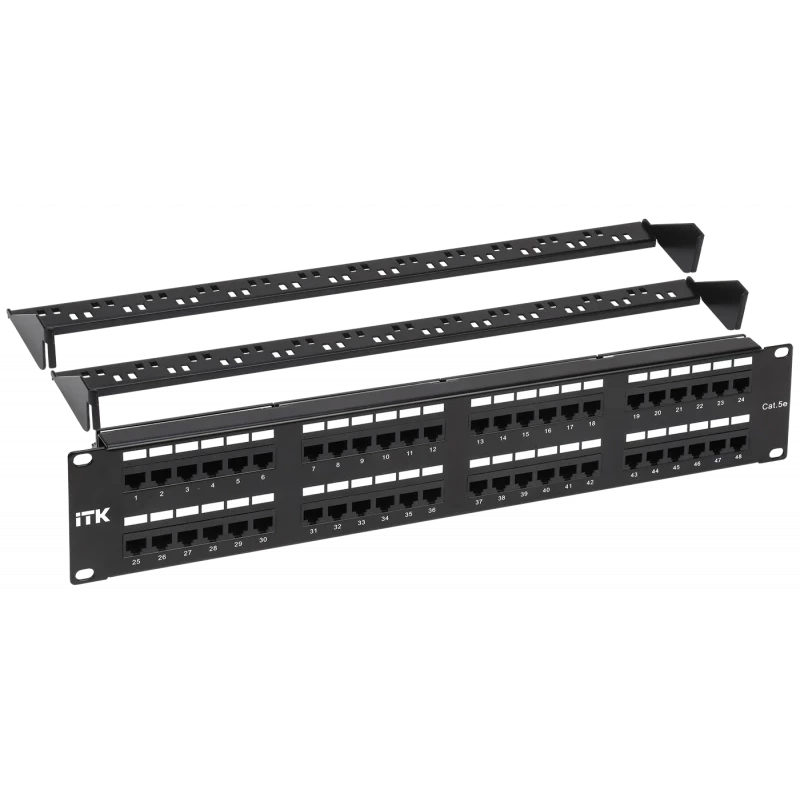 PP48-2UC5EU-D05-1 ITK 2U патч-панель кат.5Е UTP, 48 портов (Dual) с ...